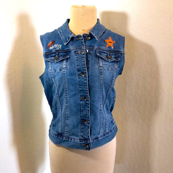 Pixar | Jackets & Coats | Disney Pixar Her Universe Denim Vest Size S ...